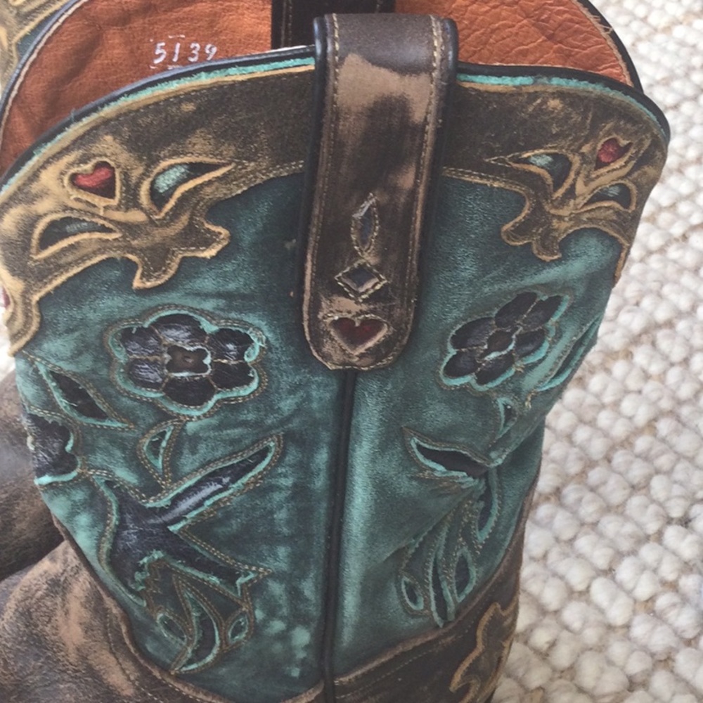 Vintage Dan Post Bluebird Cowboy Boots - Gem